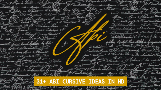 ABI in Cursive ⚡ | 100+ Signature Ideas 2025