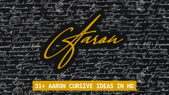 Aaron in Cursive ⚡ | 100+ Signature Ideas 2025