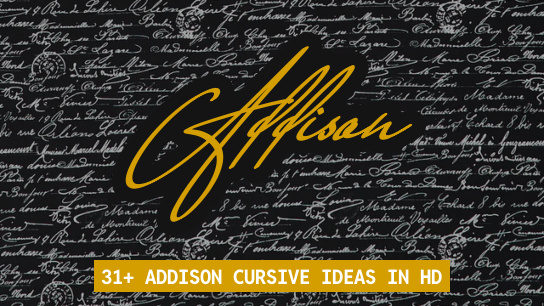 Addison in Cursive ⚡ | 100+ Signature Ideas 2025
