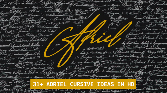 Adriel in Cursive ⚡ | 100+ Signature Ideas 2025