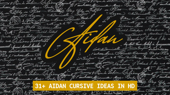 Aidan in Cursive ⚡ | 100+ Signature Ideas 2025