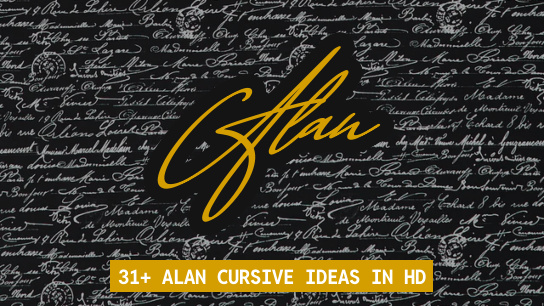 Alan in Cursive ⚡ | 100+ Signature Ideas 2025