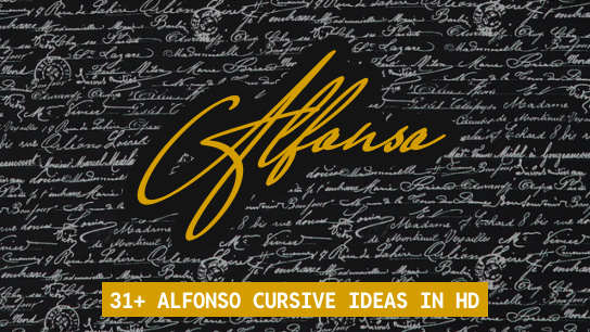 Alfonso in Cursive ⚡ | 100+ Signature Ideas 2025