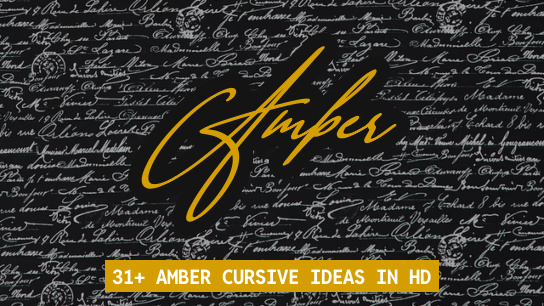 Amber in Cursive ⚡ | 100+ Signature Ideas 2025