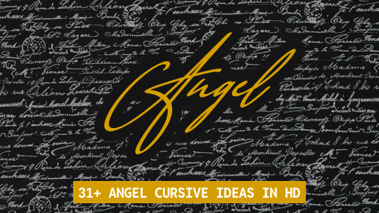 Angel in Cursive ⚡ | 100+ Signature Ideas 2025