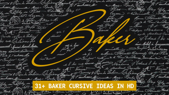Baker in Cursive ⚡ | 100+ Signature Ideas 2025