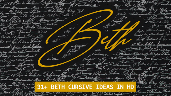 Beth in Cursive ⚡ | 100+ Signature Ideas 2025