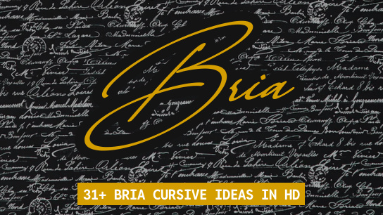 Bria in Cursive ⚡ | 100+ Signature Ideas 2025