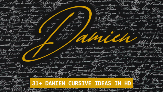 Damien in Cursive ⚡ | 100+ Signature Ideas 2025