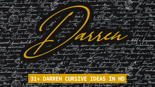 Darren in Cursive ⚡ | 100+ Signature Ideas 2025