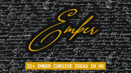 Ember in Cursive ⚡ | 100+ Signature Ideas 2025