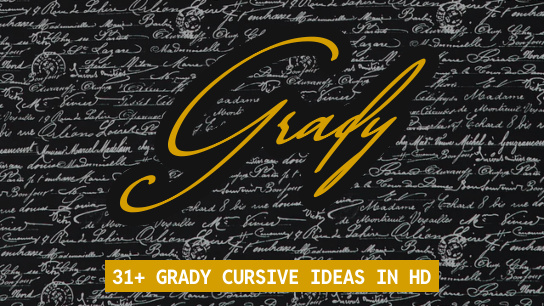 Grady in Cursive ⚡ | 100+ Signature Ideas 2025