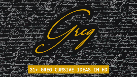 Greg in Cursive ⚡ | 100+ Signature Ideas 2025