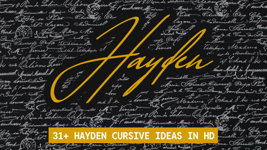 Hayden in Cursive ⚡ | 100+ Signature Ideas 2025