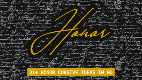 Honor in Cursive ⚡ | 100+ Signature Ideas 2024