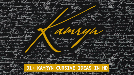 Kamryn in Cursive ⚡ | 100+ Signature Ideas 2025