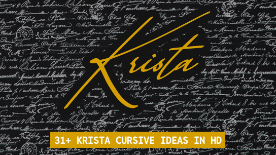 Krista in Cursive ⚡ | 100+ Signature Ideas 2025