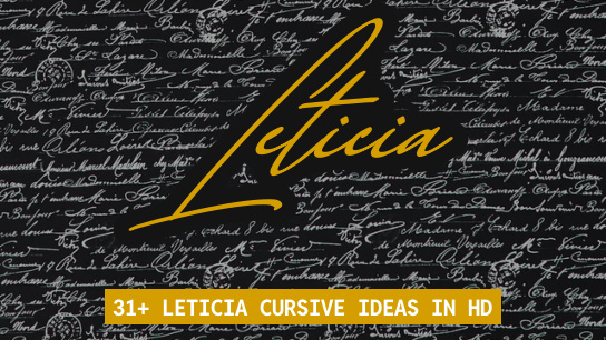 Leticia in Cursive ⚡ | 100+ Signature Ideas 2025