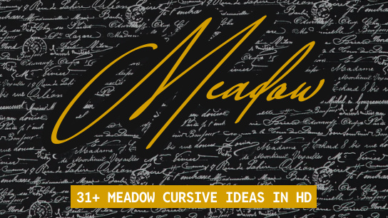 Meadow in Cursive ⚡ | 100+ Signature Ideas 2026