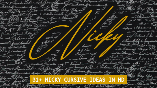 Nicky in Cursive ⚡ | 100+ Signature Ideas 2025