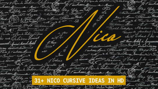 Nico in Cursive ⚡ | 100+ Signature Ideas 2025