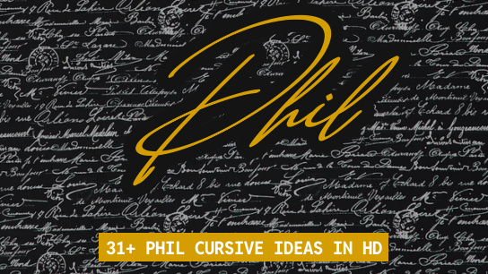 Phil in Cursive ⚡ | 100+ Signature Ideas 2025
