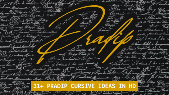 Pradip in Cursive ⚡ | 100+ Signature Ideas 2025