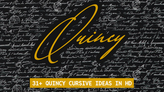Quincy in Cursive ⚡ | 100+ Signature Ideas 2025