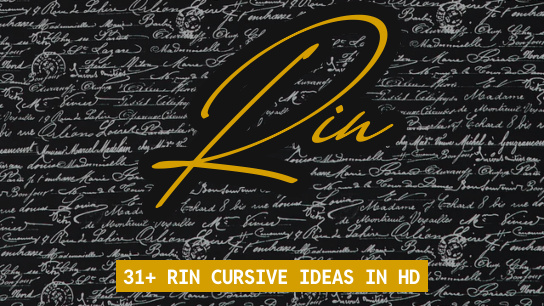 RIN in Cursive ⚡ | 100+ Signature Ideas 2025
