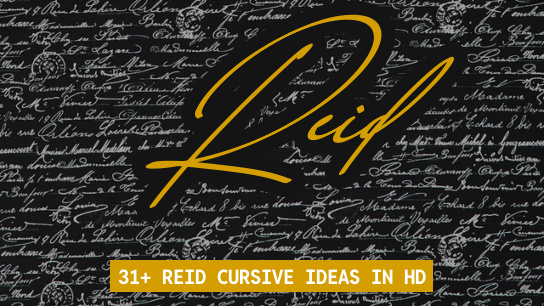 Reid in Cursive ⚡ | 100+ Signature Ideas 2025