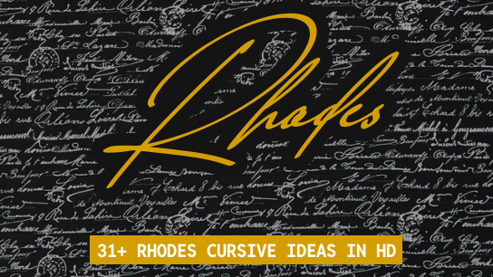 Rhodes in Cursive ⚡ | 100+ Signature Ideas 2025