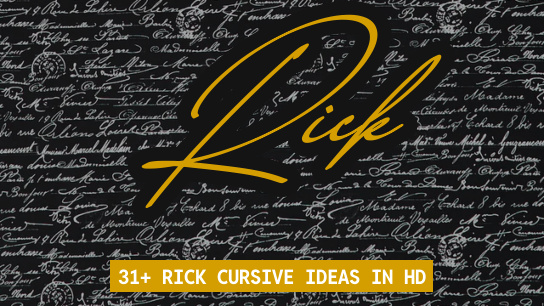 Rick in Cursive ⚡ | 100+ Signature Ideas 2025