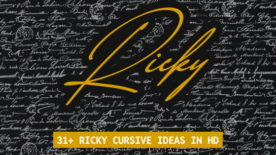 Ricky in Cursive ⚡ | 100+ Signature Ideas 2025