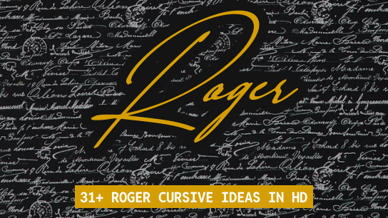 Roger in Cursive ⚡ | 100+ Signature Ideas 2025