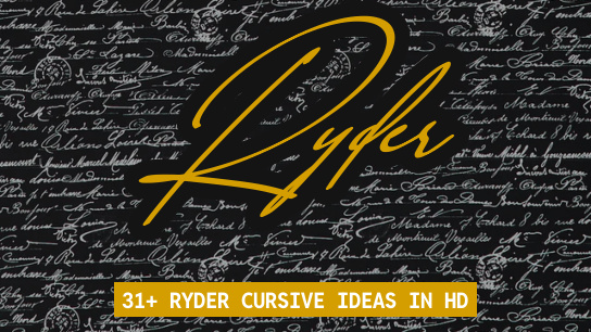 Ryder in Cursive ⚡ | 100+ Signature Ideas 2025