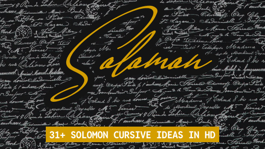 Solomon in Cursive ⚡ | 100+ Signature Ideas 2025