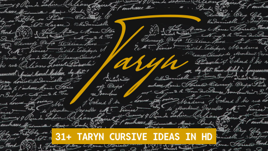 Taryn in Cursive ⚡ | 100+ Signature Ideas 2025