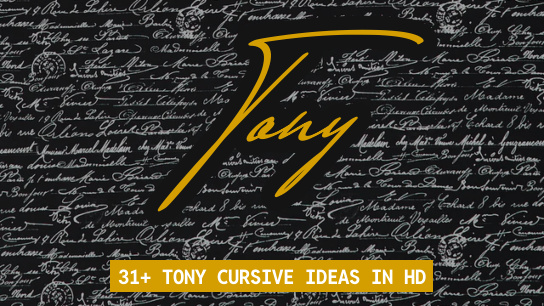 Tony in Cursive ⚡ | 100+ Signature Ideas 2025