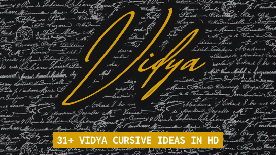Vidya in Cursive ⚡ | 100+ Signature Ideas 2026