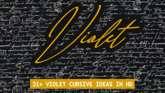 Violet in Cursive ⚡ | 100+ Signature Ideas 2025