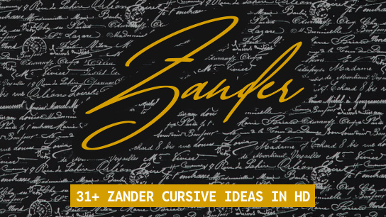 Zander in Cursive ⚡ | 100+ Signature Ideas 2025